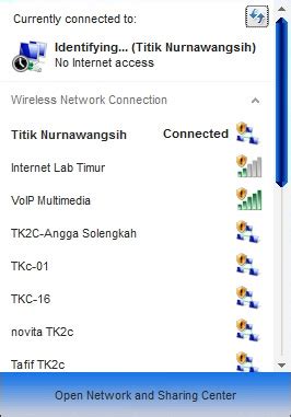 Konfigurasi Jaringan Komputer Nirkabel Menggunakan Ad Hoc Titik Nurnawangsih