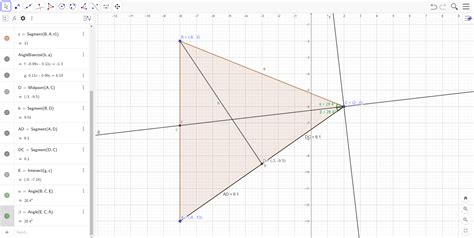 Solved Using Geogebra Construct The Circumcenter Of The Triangle You