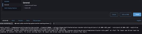 Monitoring V Rancher Alerting Drivers Webhook UI Issues Issue Rancher Dashboard
