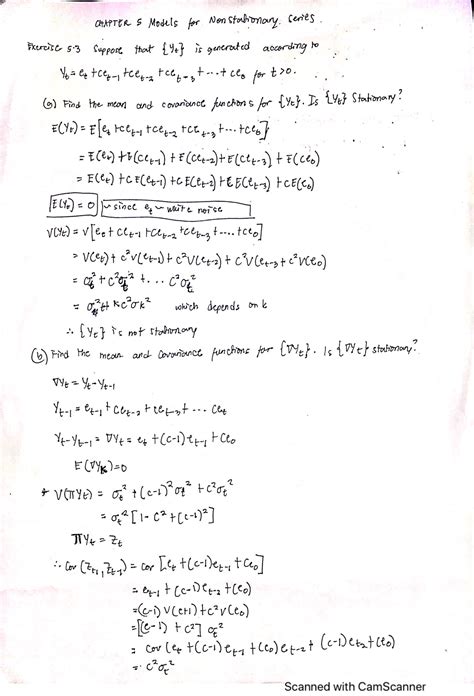 exercise 5 models for nonstationary time series time series