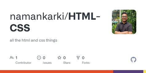 GitHub Namankarki HTML CSS All The Html And Css Things