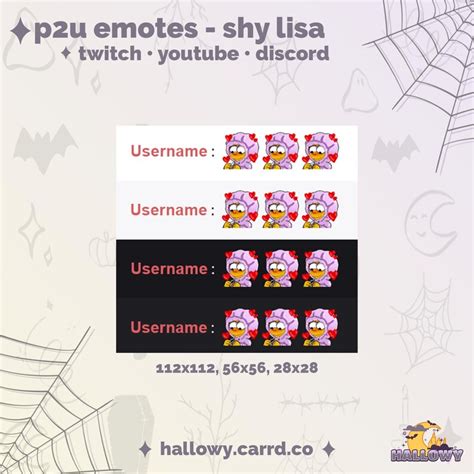 Premade Twitch Emote Love Lisa Cute Emote For Streamers And Discord