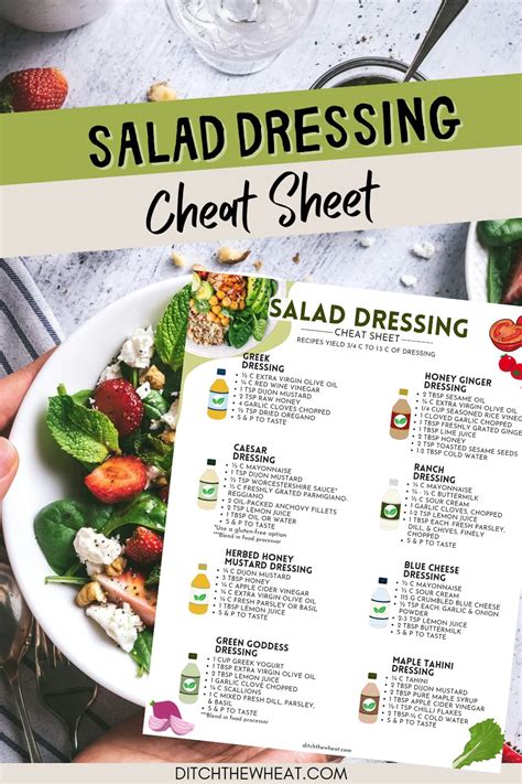 Salad Dressing Cheat Sheet At Alice Manning Blog