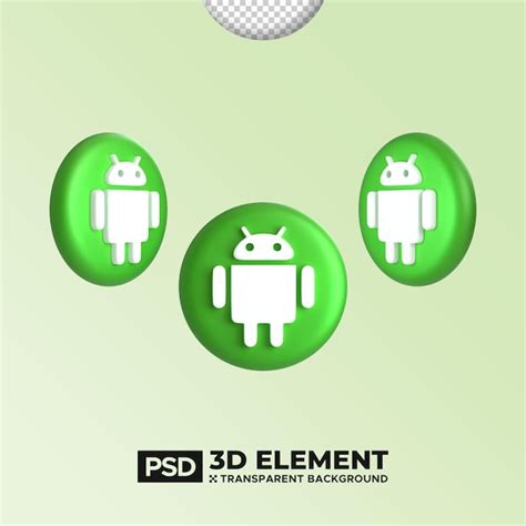 Premium Psd Android Logo Symbol Icon Isolated 3d Render With