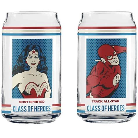 Set 4 Vasos De Cristal Geek Industry Dc