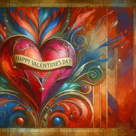 Happy Valentines Day Wolf Art Digital Art And Ai Holidays