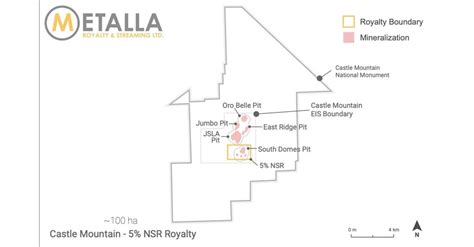 Metalla Adds 5 Royalty On Equinox Golds Castle Mountain Gold Mine