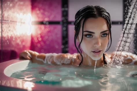 Premium Ai Image Beautiful Brunette Woman With Sexy Body In Lingerie