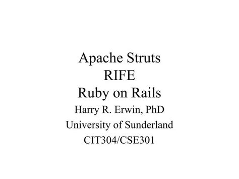 ppt apache struts rife ruby on rails powerpoint presentation free
