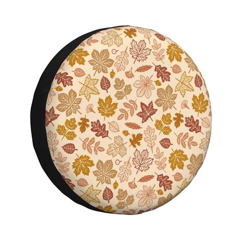 Rv Spare Tire Cover 16 Inch Fall Leaves Tire Covers For Trailers