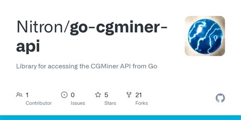 GitHub Nitron Go Cgminer Api Library For Accessing The CGMiner API From Go