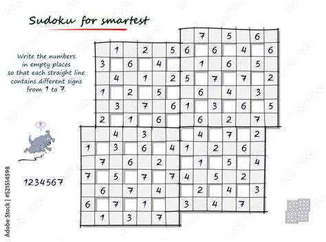 sudoku for smartest logic puzzle game write the numbers in empty