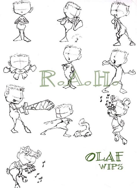 Olaf Poses 2 By Creakinfrog On Deviantart