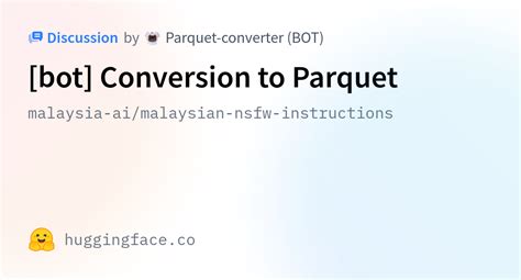 malaysia ai malaysian nsfw instructions · [bot] conversion to parquet