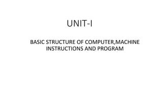 Computer Organisation Unit 1 Basics Of Computer Organisation PPTX