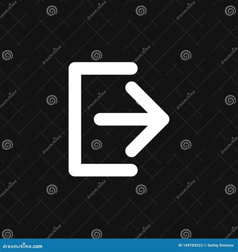 The Exit Icon Logout And Output Outlet Out Symbol Vector Logo Stock Illustration
