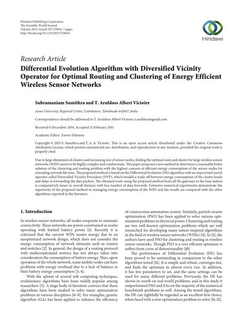 pdf differential evolution algorithm with diversified vicinity