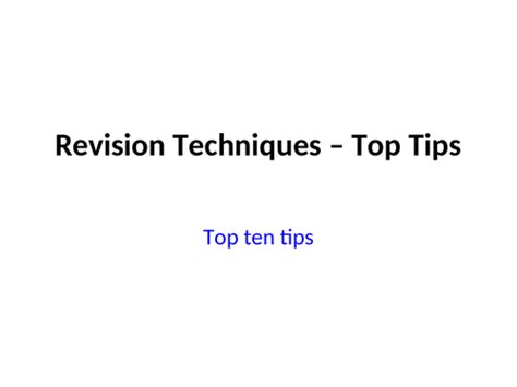 Assembly Revision Techniques Teaching Resources