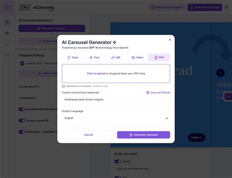 PDF To Carousel Create A Carousel From A PDF