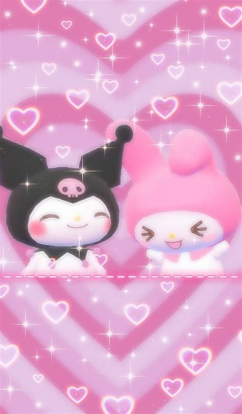 Kuromi And Melody Hello Kitty Iphone Wallpaper Iphone Wallpaper
