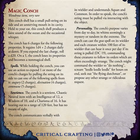 [oc] The Magic Conch R Dndhomebrew