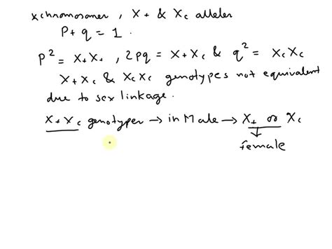 Solved 5 Consider A Sex Linked Locus Such As The Locus For Color Vision On The X Chromosome