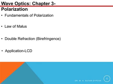 Engineering Physics Polarization Topic 1 Pptx