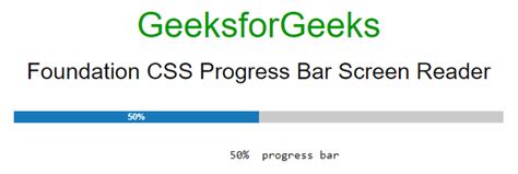 Lecteur Décran De Barre De Progression Css Foundation Stacklima