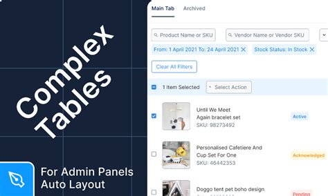 Complex Tables Figma Community