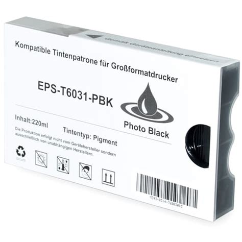 Iberjet EPS-T6031-PBK Cartucho de tinta negro foto, reemplaza a Epson ...