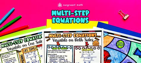 Multi Step Equations With Variables On One Side And Both Sides Lesson Plan Congruent Math