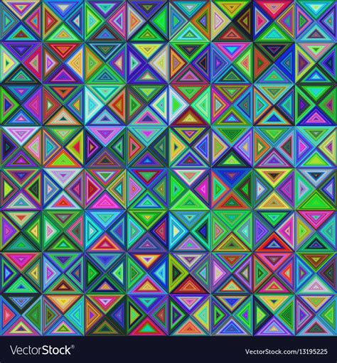 Abstract Colorful Triangle Mosaic Background Vector Image