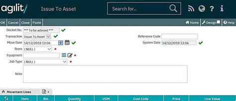 Issue To Asset