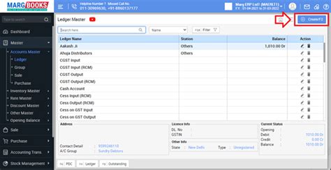 How To Enable Or Disable Station In Ledger In Marg Books