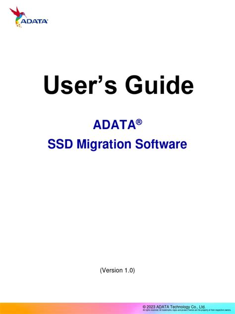 Adata Ssd Migration User Guide 20240105 Pdf Solid State Drive