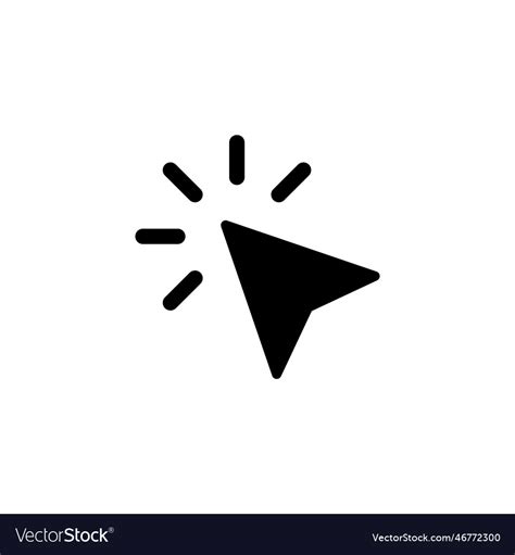 click icon pointer arrow icon cursor icon vector image