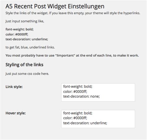 recent post widget