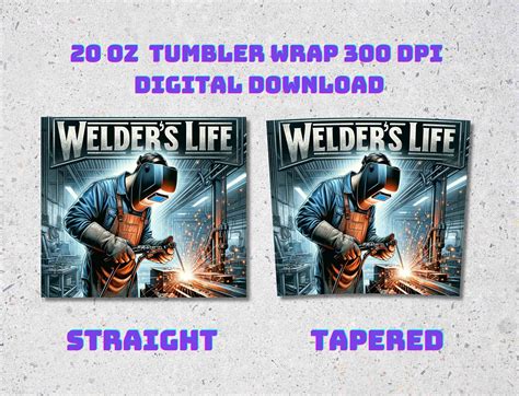 Welder Tumbler Wrap 20oz Skinny Tumbler Welders Life Sublimation Design Download Png Instant
