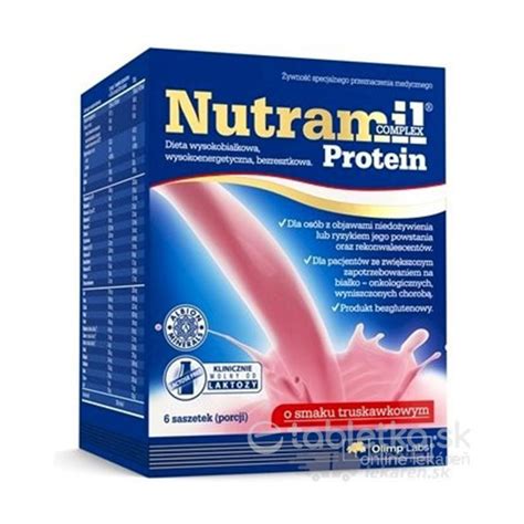 Nutramil Complex Protein Jahoda Bielkovinová Výživa 6x72g Etabletka