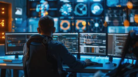 Game Designer With Ai In Creative Workspace Aig60 Stock Image Image