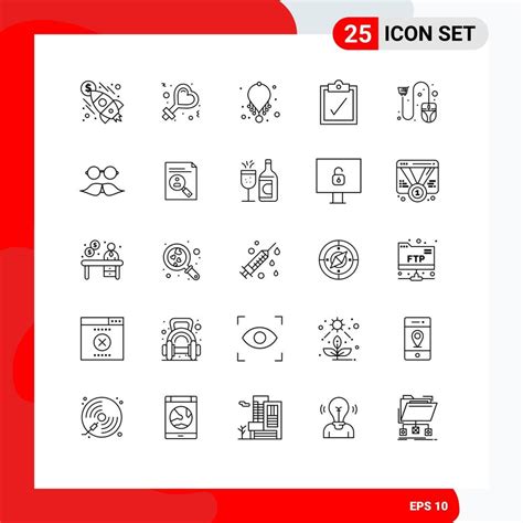 Set Of 25 Modern Ui Icons Symbols Signs For Shipping Ecommerce Fashion Click Task Editable