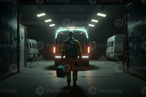 Paramedic And Ambulance Neural Network Ai Generated 29617421 Stock