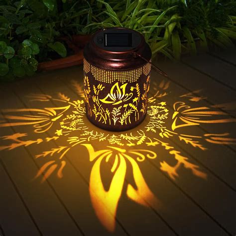 21jethome Solar Lanterns Outdoor Waterproof Hanging Butterfly Solar