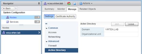 How To Join The Vcsa 6 5 6 7 To An Active Directory Domain