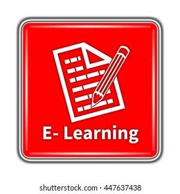 Elearning Button Isolated Stock Illustration Shutterstock