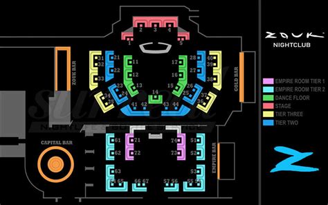 Zouk Las Vegas Floor Plan