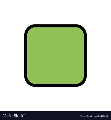 Box Checkbox Unchecked Flat Color Icon Icon Vector Image