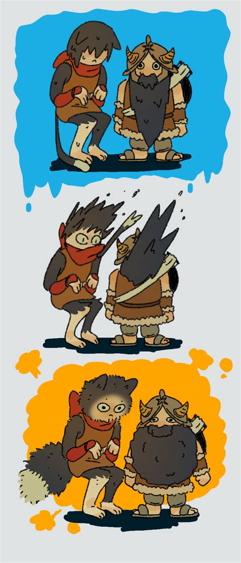 Safebooru 1boy 1girl Beard Black Hair Brown Hair Cat Girl Cutystuffy