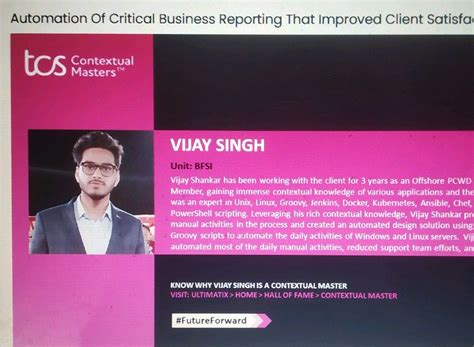 Vijay Shankar Singh On Linkedin Contextualmaster Business Transformation Growth Learning Tcs