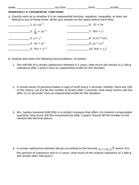 w8 exponential functions pdf